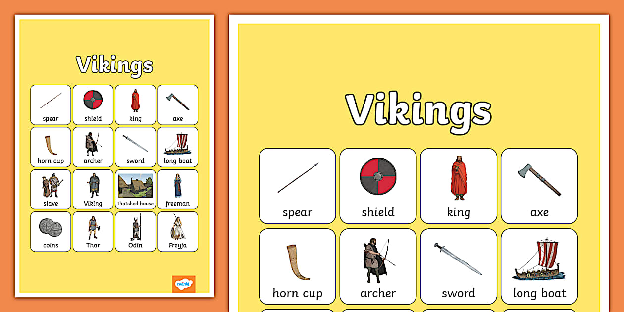 Vikings Vocabulary Poster (Hecho por educadores) - Twinkl