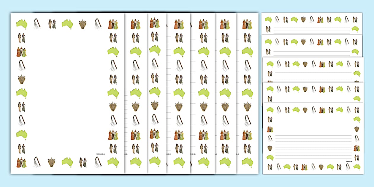 British Colonies in Australia Page Borders - Twinkl