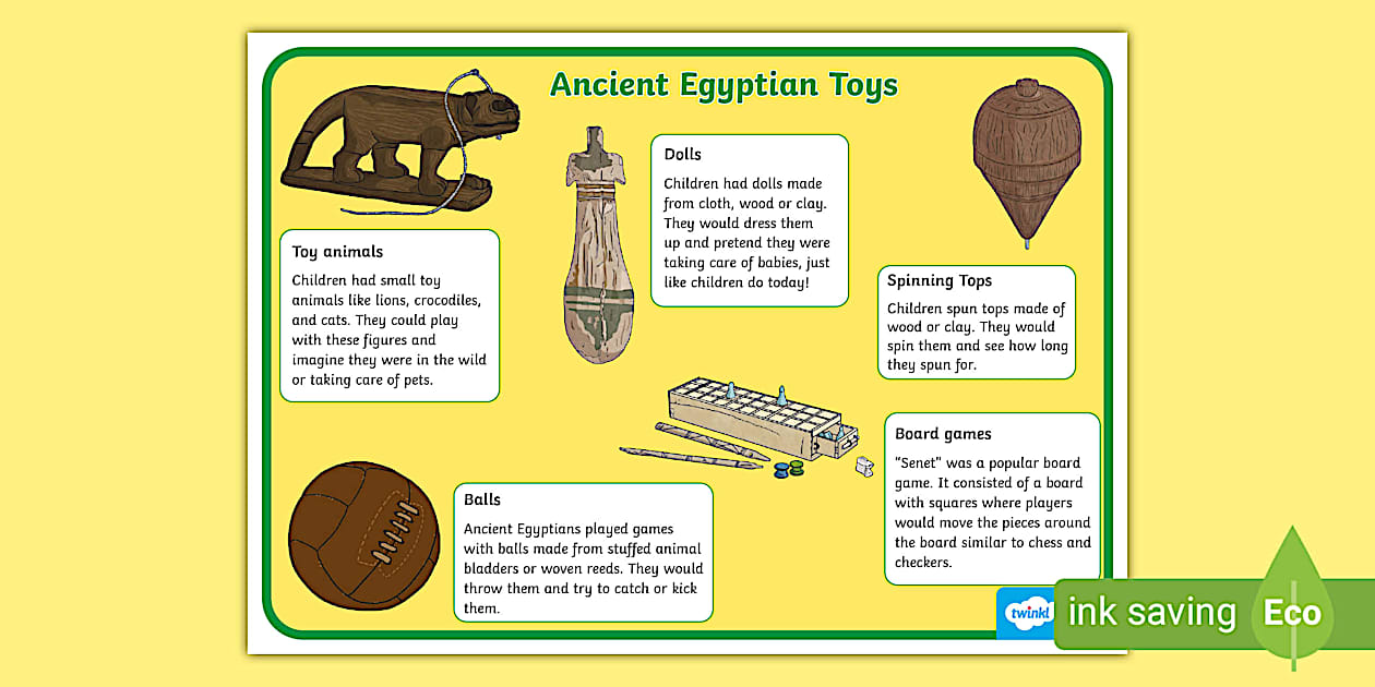 Ancient Egyptian Toys Display Poster (Teacher-Made) - Twinkl