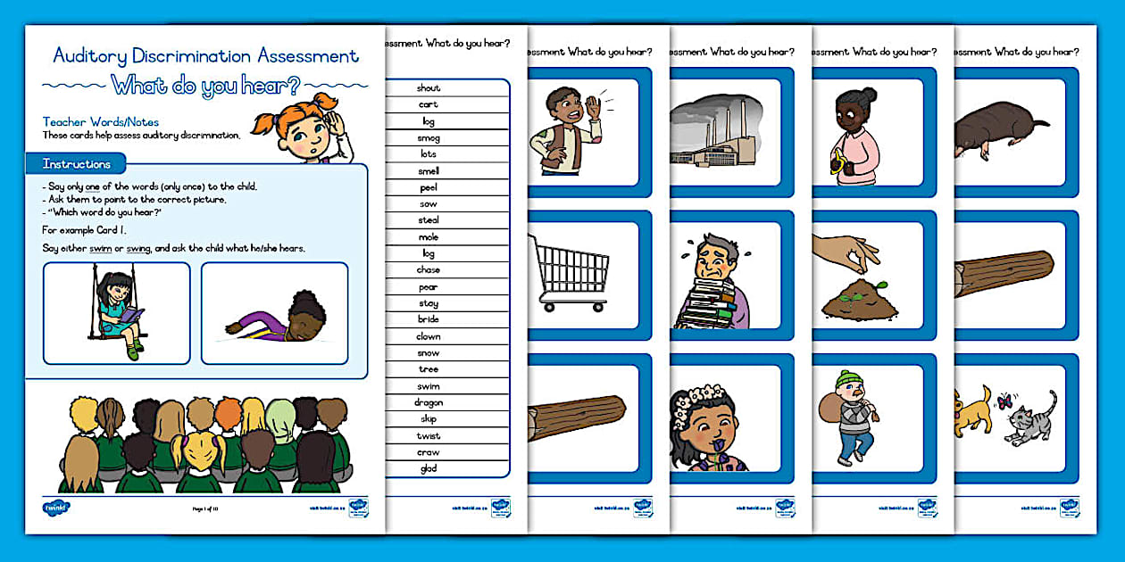 Grade R Auditory Discrimination Assessment, What do you hear?