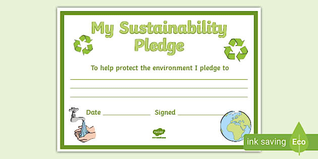 My Sustainability Pledge