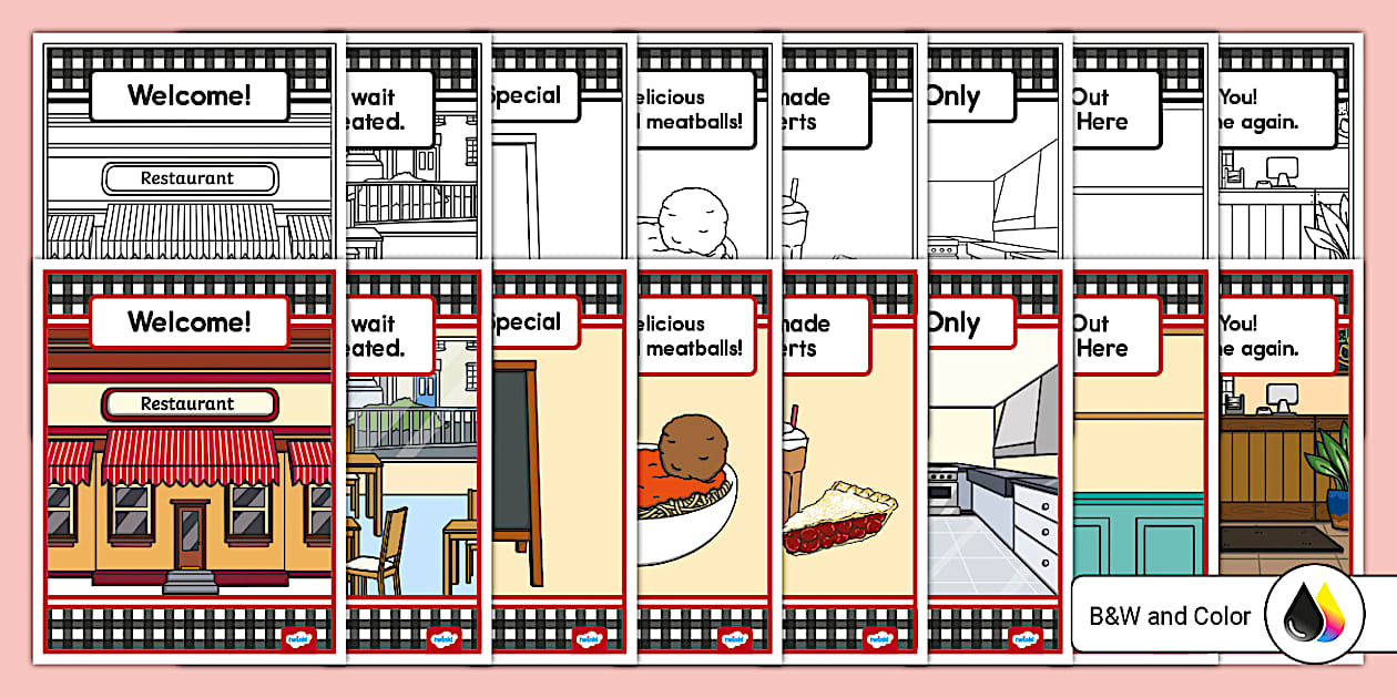 Restaurant Dramatic Play Posters (teacher made) - Twinkl