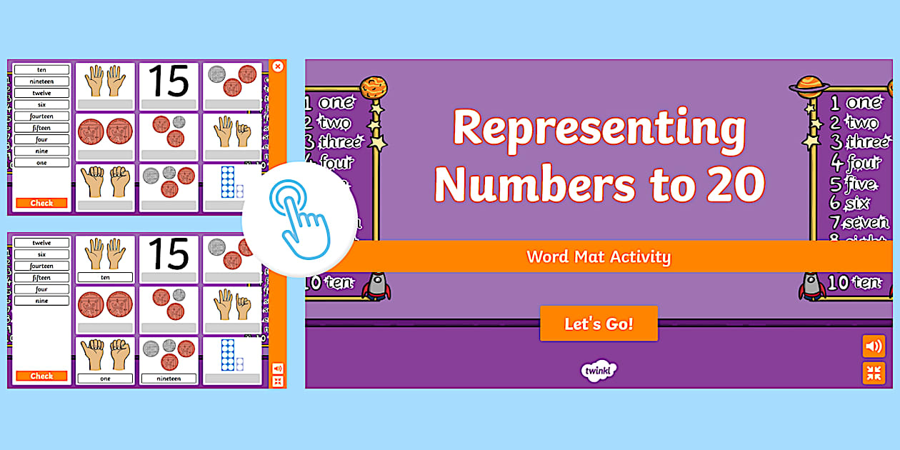 Interactive Representing Numbers to 20 Word Mat | Twinkl Go!