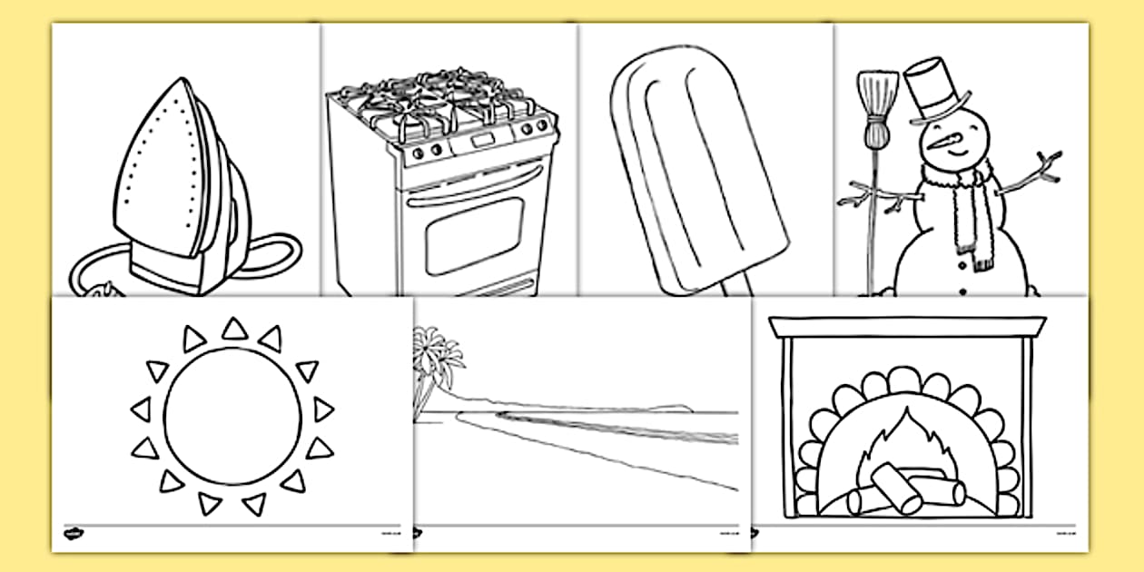 Temperature Colouring Sheets (teacher made) - Twinkl