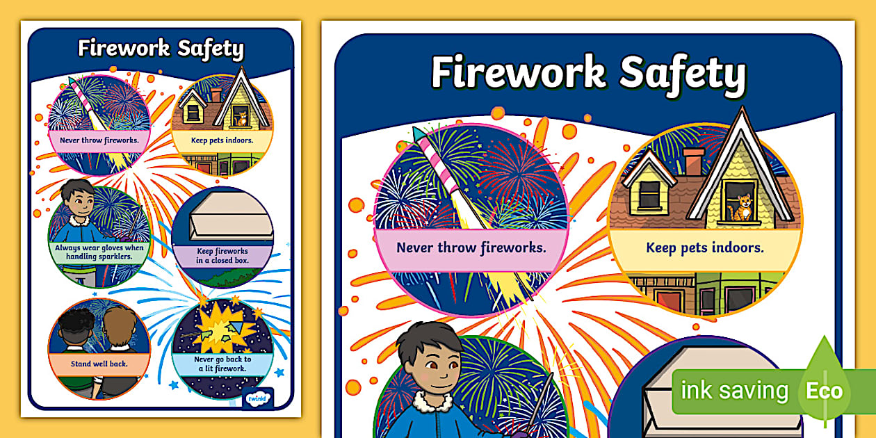 Firework Safety Poster (teacher made) - Twinkl