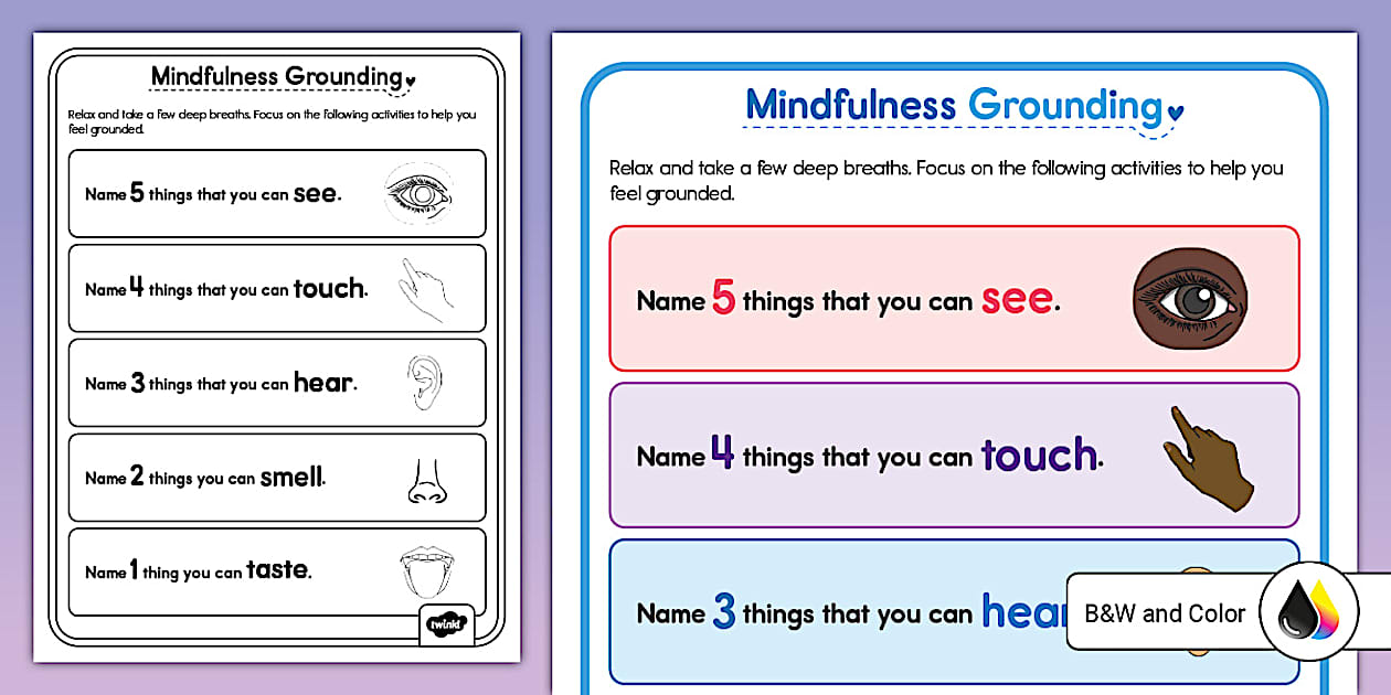 5-4-3-2-1 Grounding Technique Poster | Resource | Twinkl USA