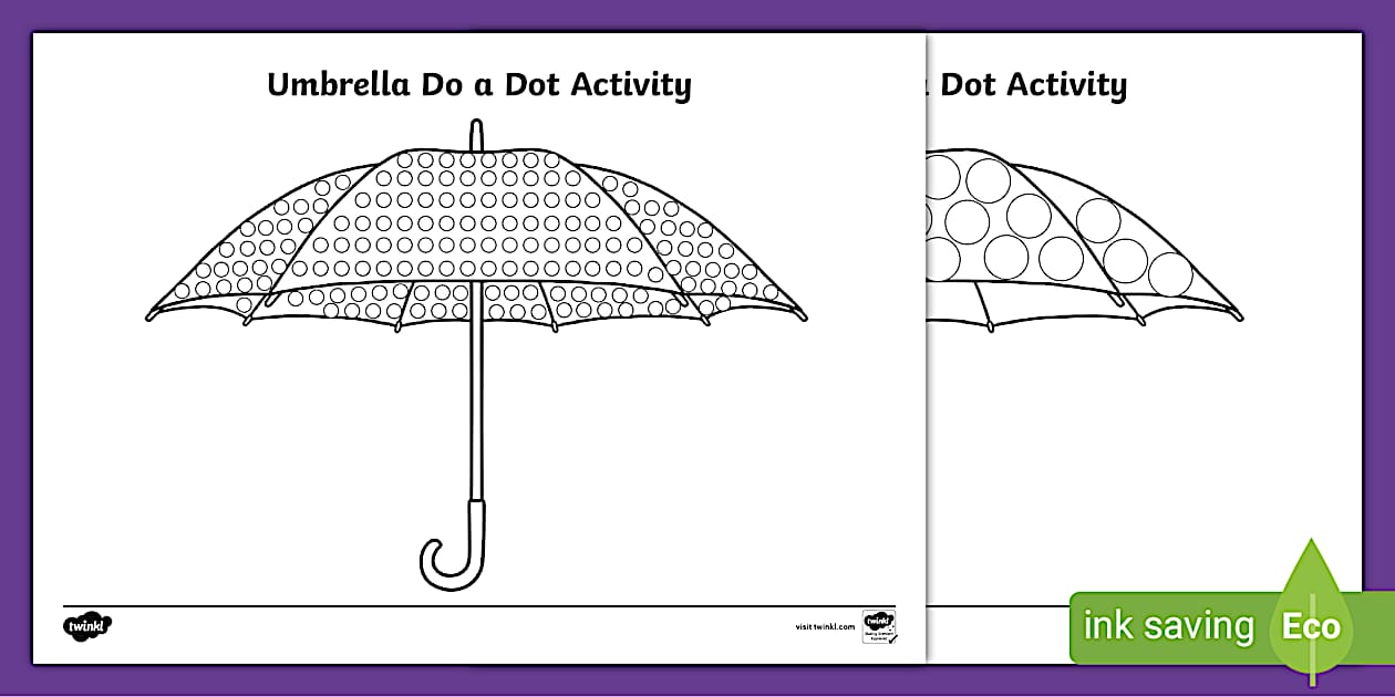 Umbrella Do-a-Dot Activity | Art and Crafts | Twinkl | KS1