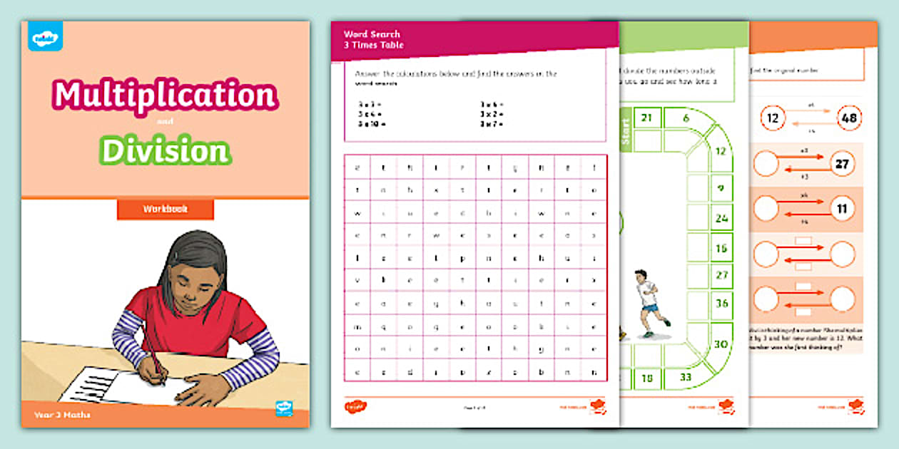 Year 3 Multiplication and Division Workbook - Twinkl