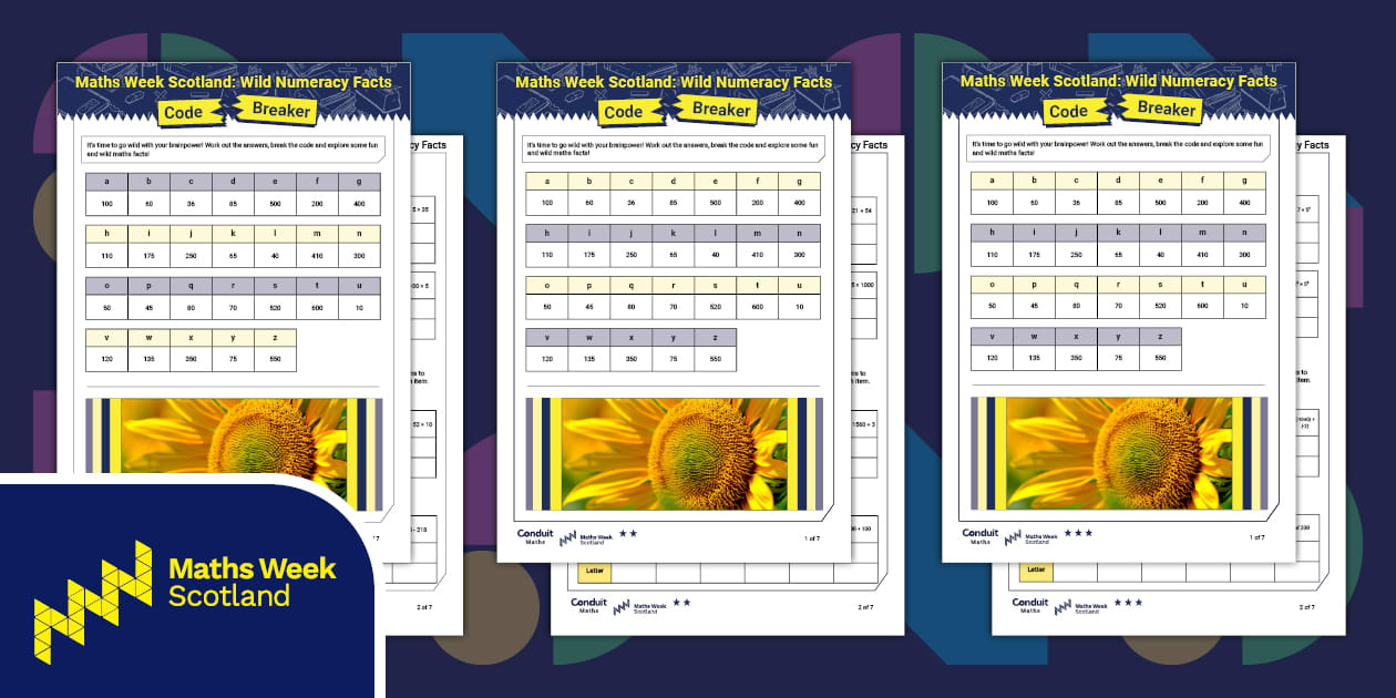 Maths Week Scotland: Wild Numeracy Facts Codebreaker