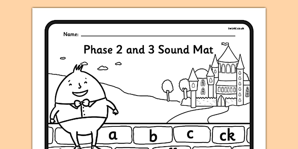 Editable Humpty Dumpty Themed Phase 2 and 3 Sound Mat