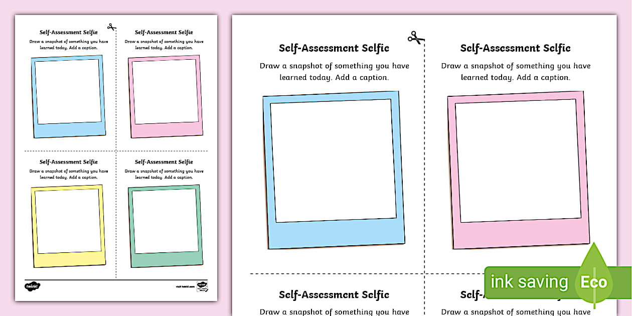 Reflecting on Learning Selfie Exit Slip Activity | Twinkl