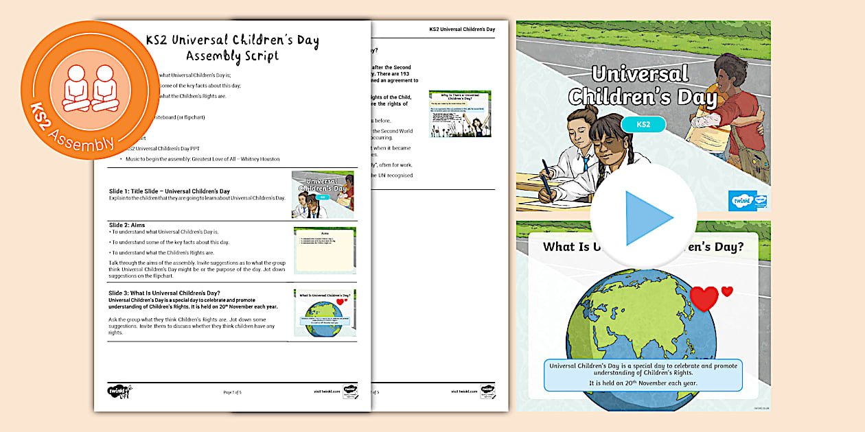 Universal Children's Day KS2 Assembly Pack | Twinkl Events