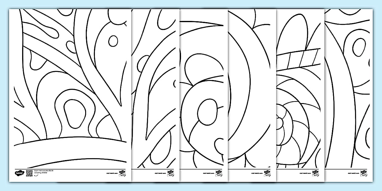 Mindfulness Wall Art Colouring Pages (teacher made) - Twinkl