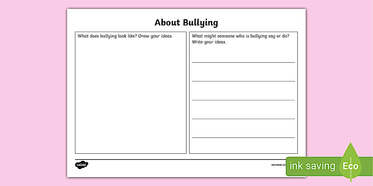 About Bullying Activity Sheet (teacher made) - Twinkl
