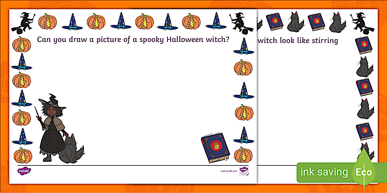 Halloween Drawings Prompts | Twinkl (teacher made) - Twinkl