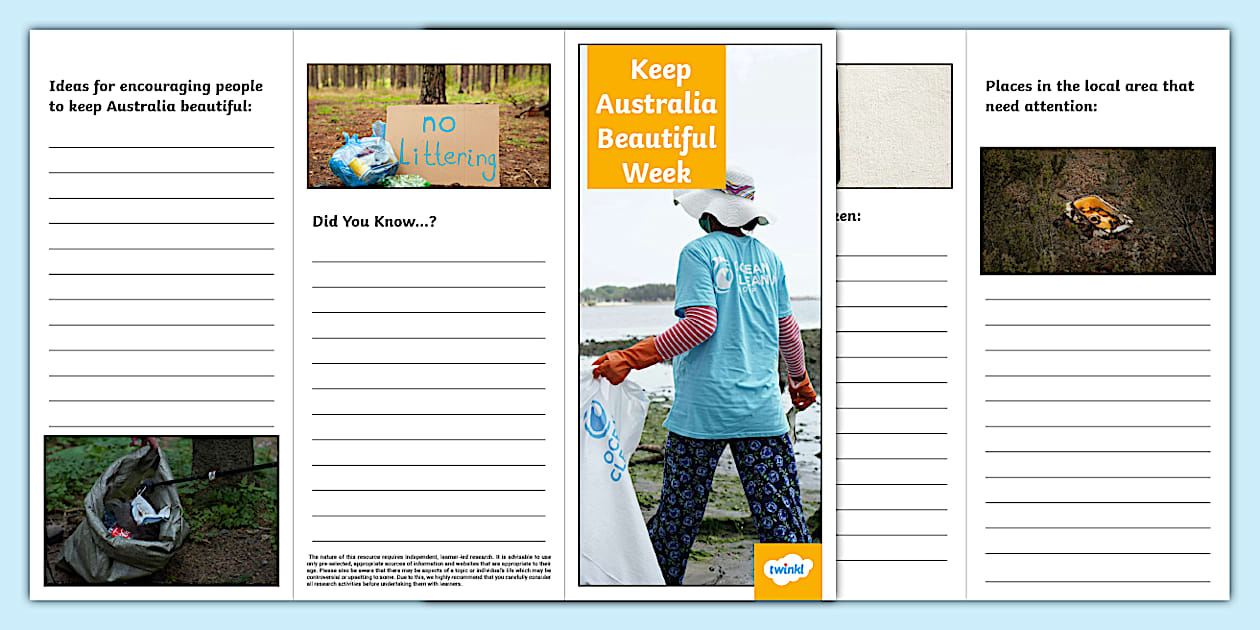 Keep Australia Beautiful Week Leaflet Template - Twinkl