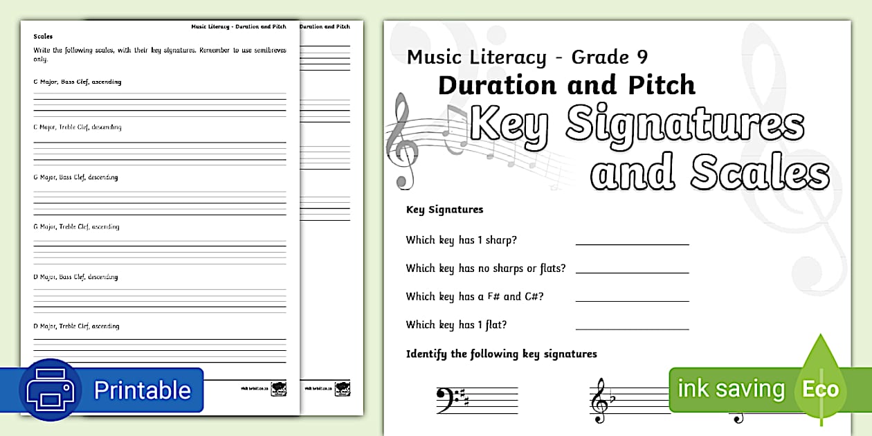 Practise key signatures in scales in C, G, D, and F Major.