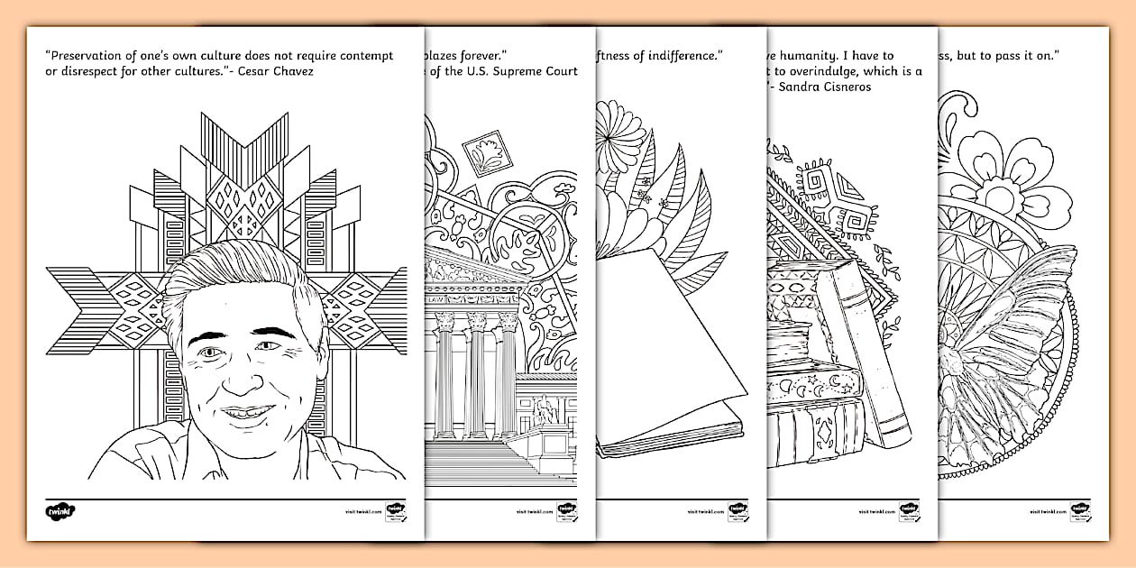 Hispanic Heritage Month Quotes | Mindfulness Coloring Pages