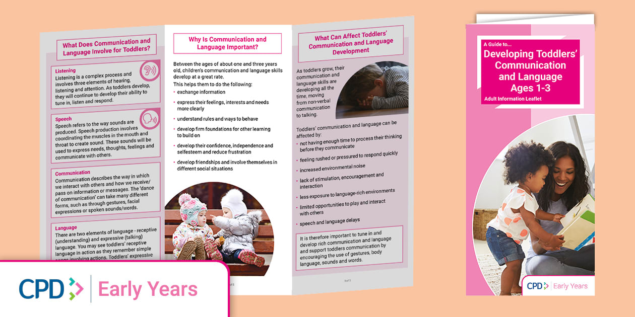 Toddlers' Communication and Language Ages 1-3 (Leaflet)