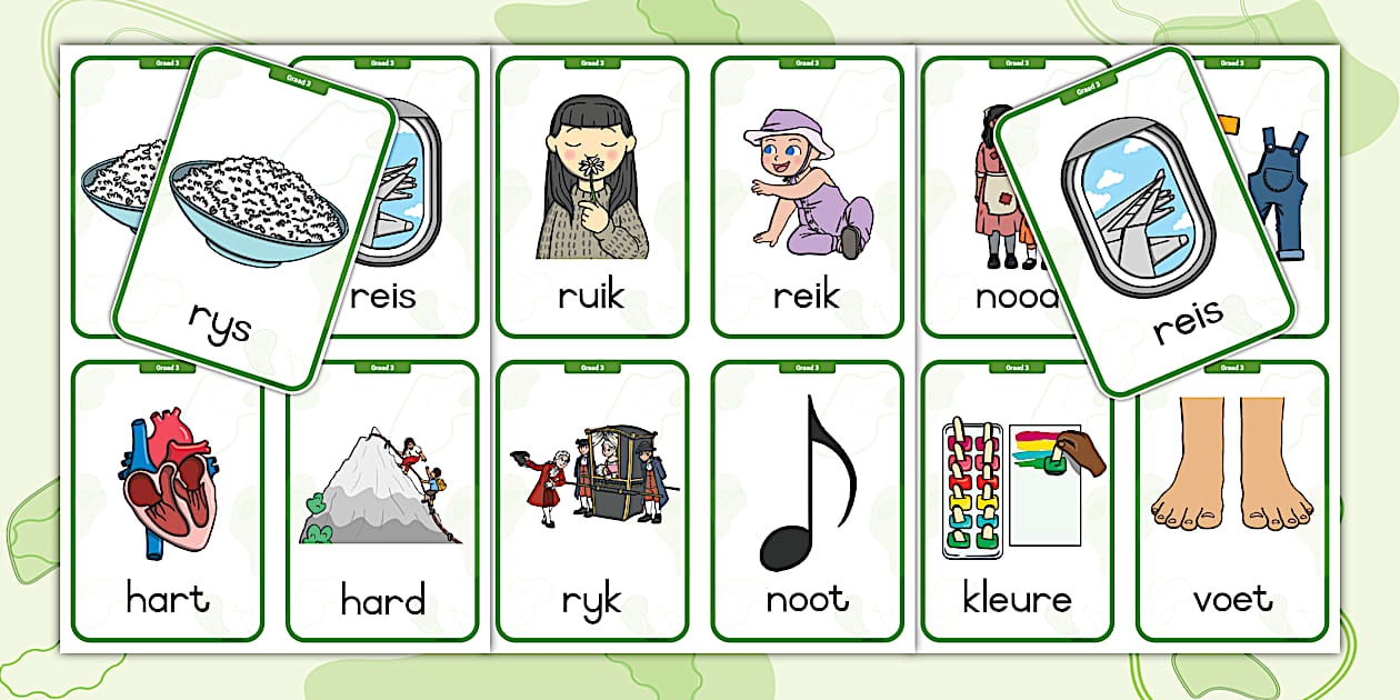 Graad3 Klanke: Homofone Flitskaarte (Teacher-Made) - Twinkl