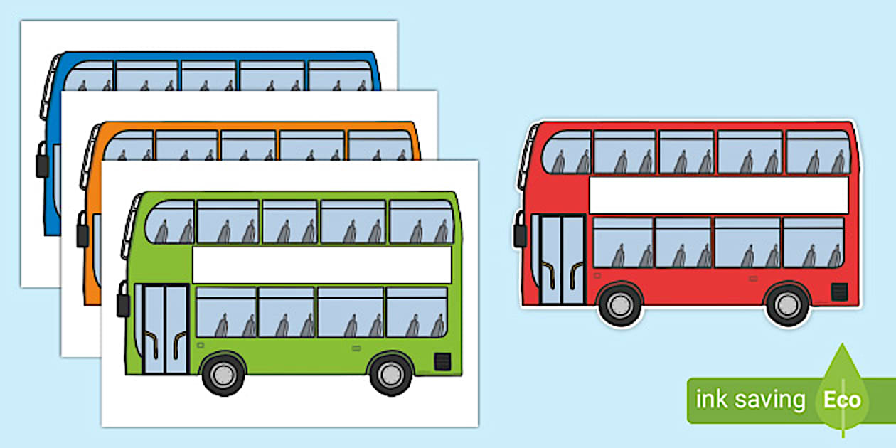 Editable Bus Cut Out (teacher made) - Twinkl