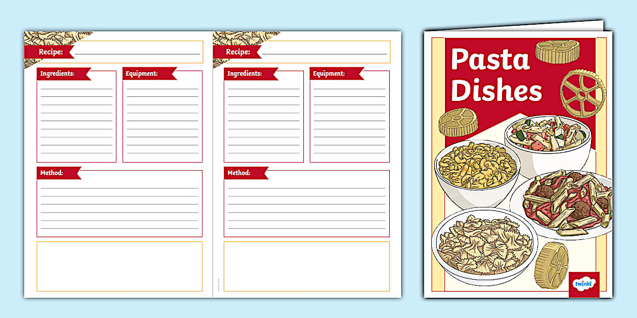 Pasta Dishes Recipe Book (Hecho por educadores) - Twinkl