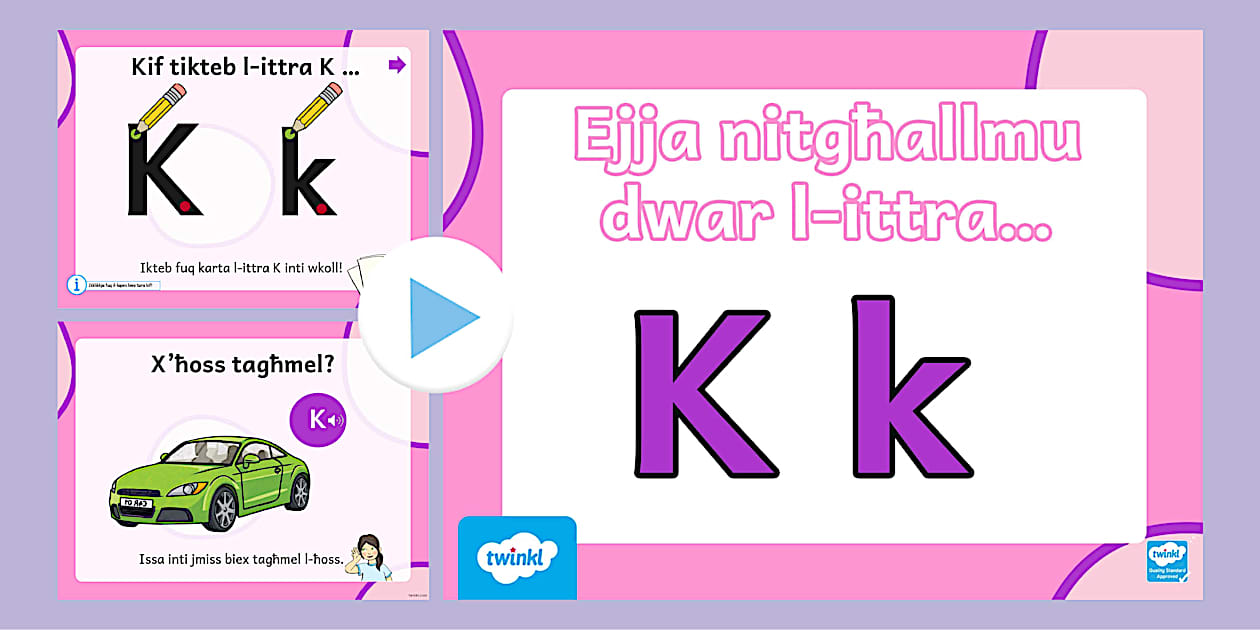 Preżentazzjoni: Ejja Nitgħallmu Dwar l-Ittra K l Twinkl