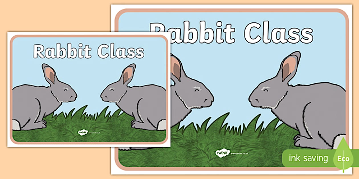 Rabbit Class Display Poster (l'enseignant a fait) - Twinkl