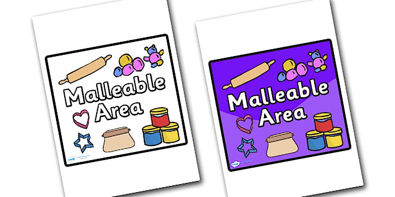 👉 Malleable Area Sign (teacher made) - Twinkl