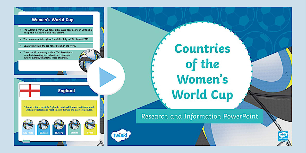 Women's World Cup Countries Information PowerPoint