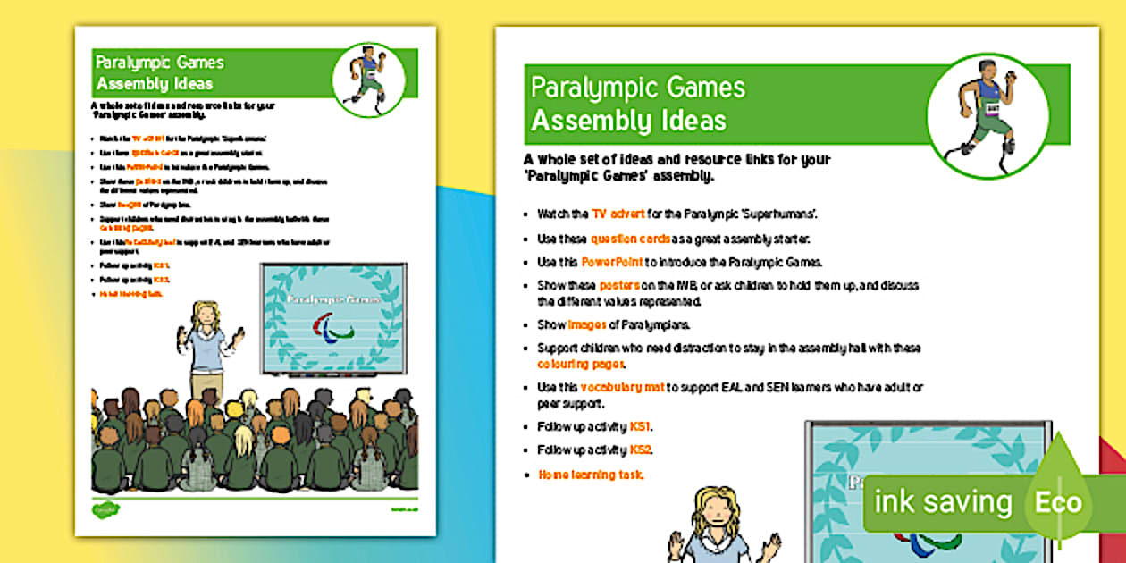 Paralympic Games Assembly Ideas (Teacher-Made) - Twinkl