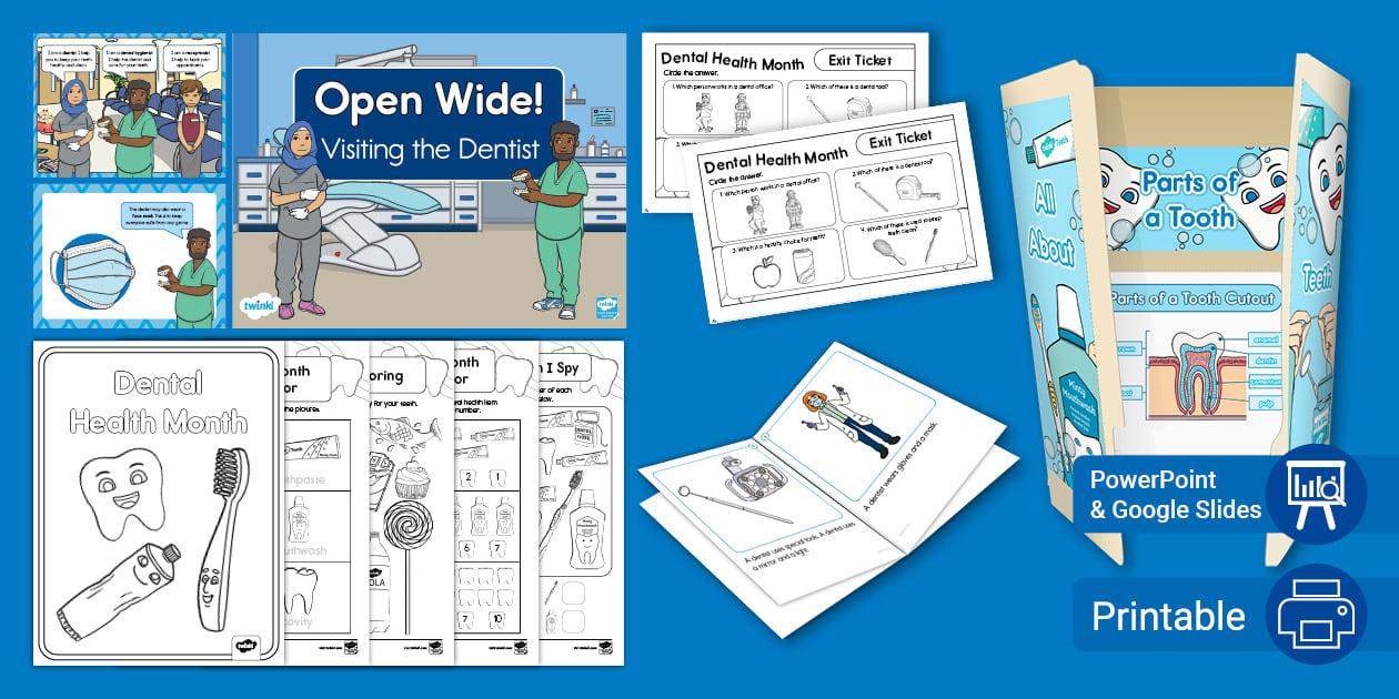 Dental Health Month Lesson Pack for PK-K - Twinkl