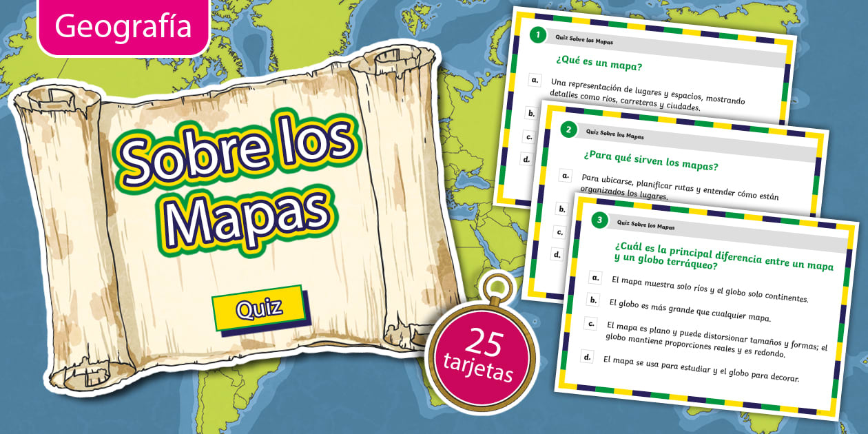 Quiz sobre Mapas para Geografía