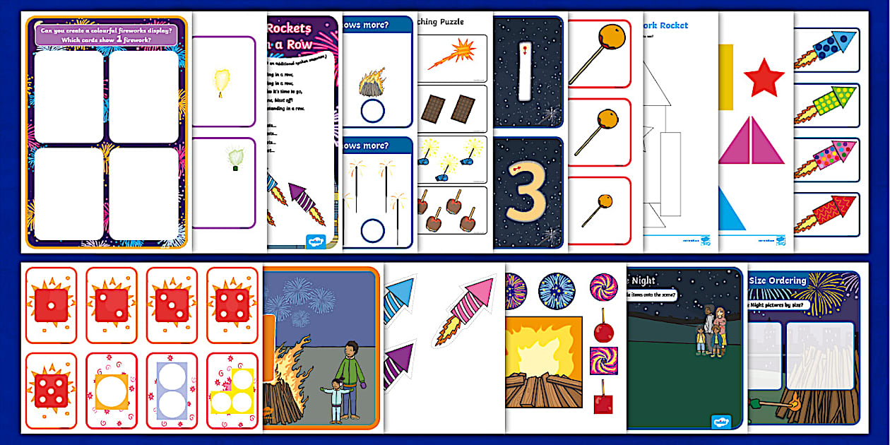 👉 Firework Maths EYFS Activity Pack | Bonfire Night Resource