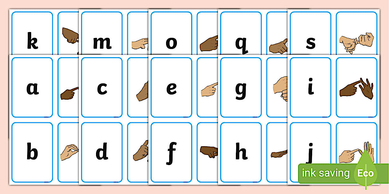 British Sign Language (BSL) Fingerspelling Alphabet Flip Flashcards
