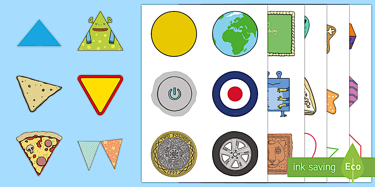 2D Shapes and Images Cut-Outs (teacher made) - Twinkl