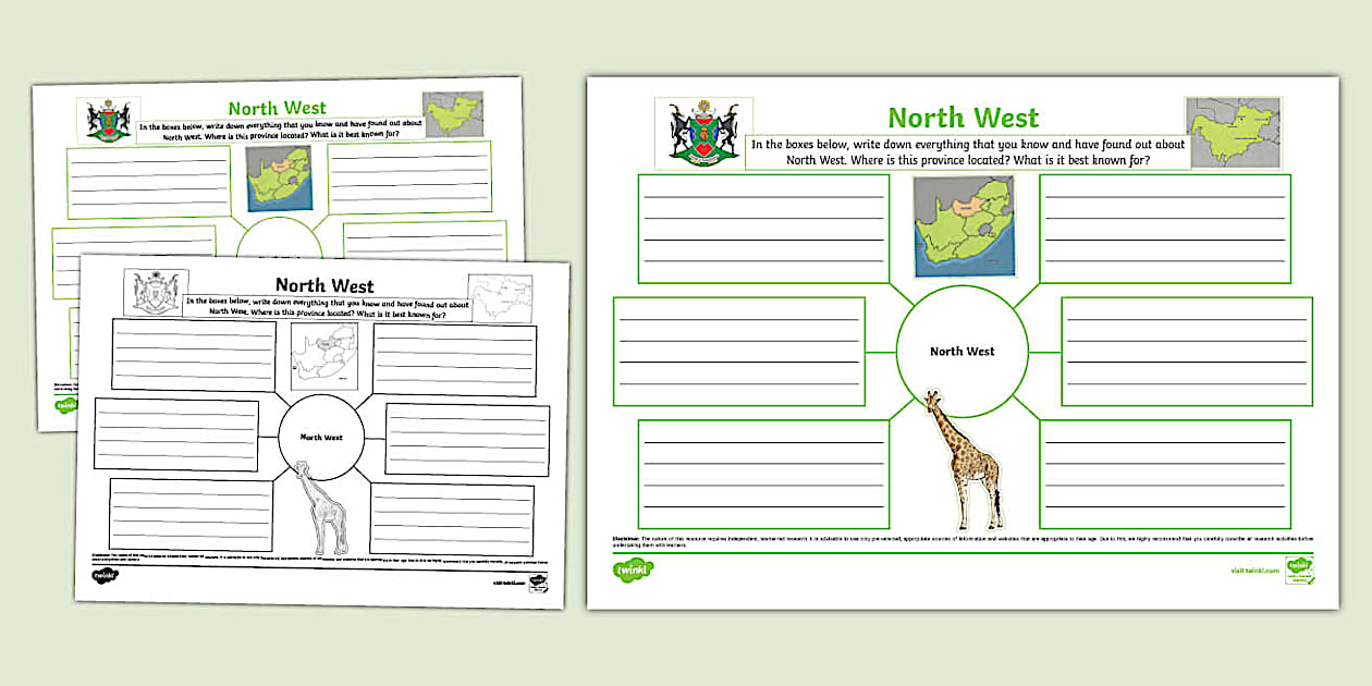North West Mind Map (teacher made) - Twinkl