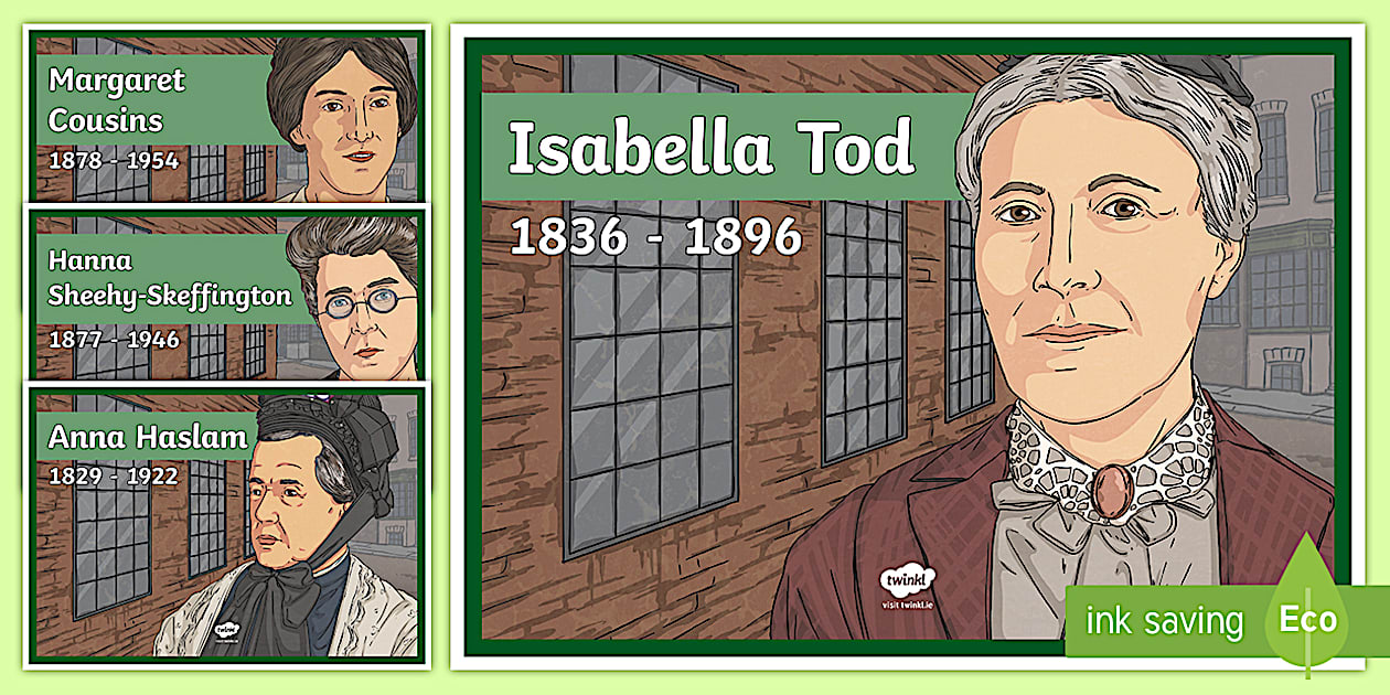 Irish Suffragettes Display Posters - Twinkl