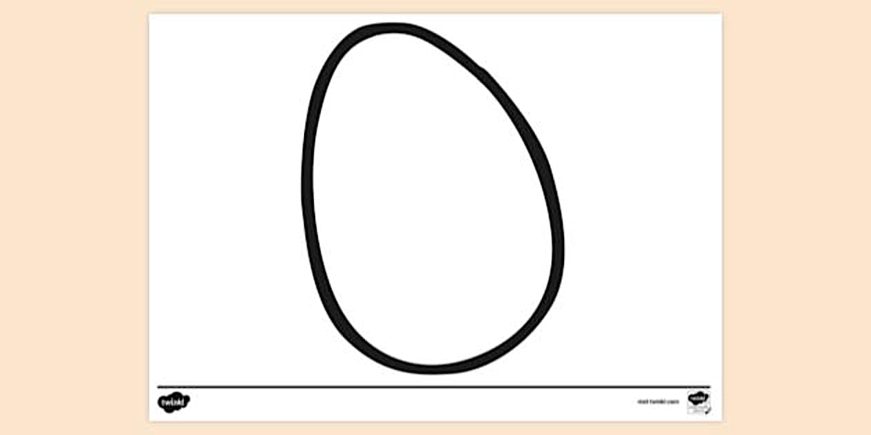 Blank Easter Egg Colouring | Colouring Sheets - Twinkl
