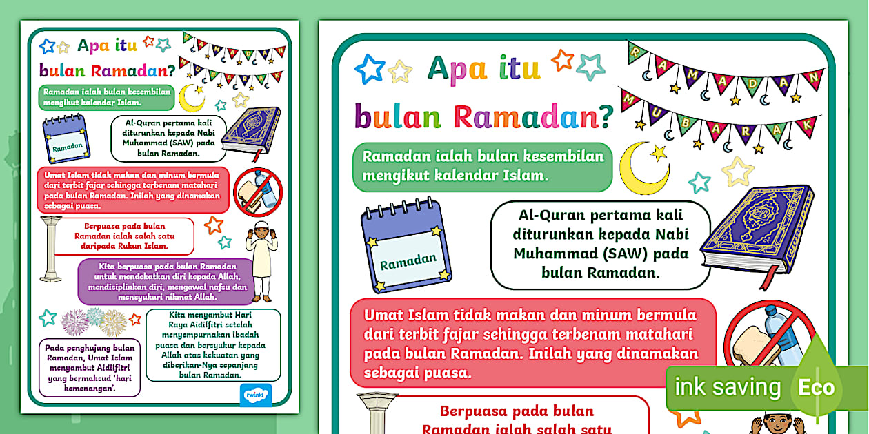Poster Ramadan Kanak-kanak - Apa Itu Bulan Ramadan? - Twinkl