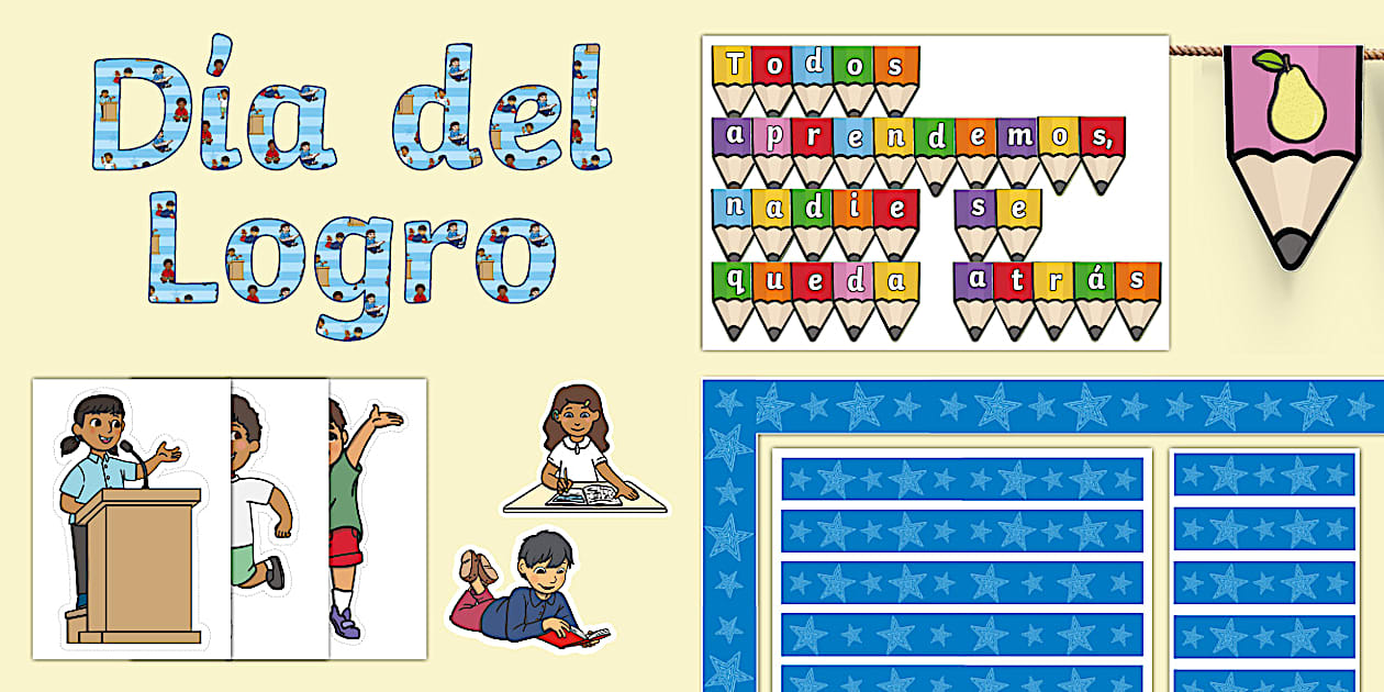 Periódico mural: Día del Logro (Hecho por educadores)