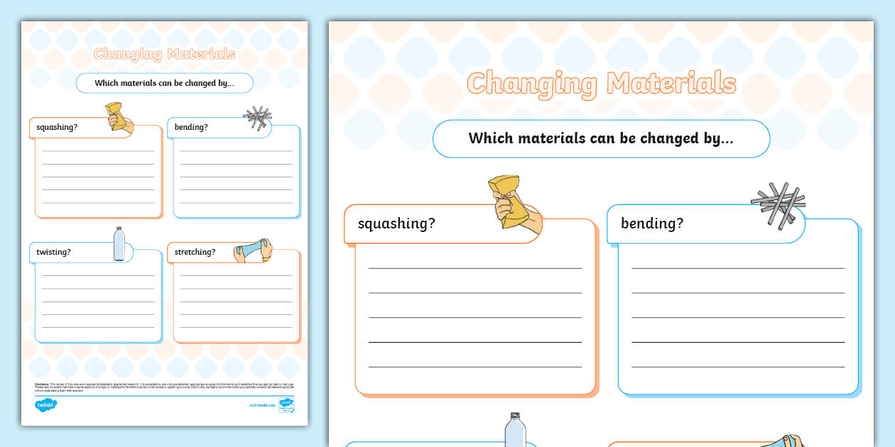 Changing Materials Fact File Template (Teacher-Made)