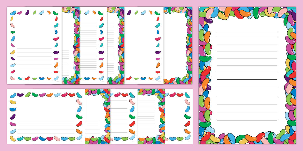 Jelly Beans Full Page Border (teacher made) - Twinkl