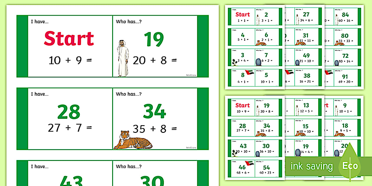 UAE Themed Differentiated Addition Loop Cards (teacher made)