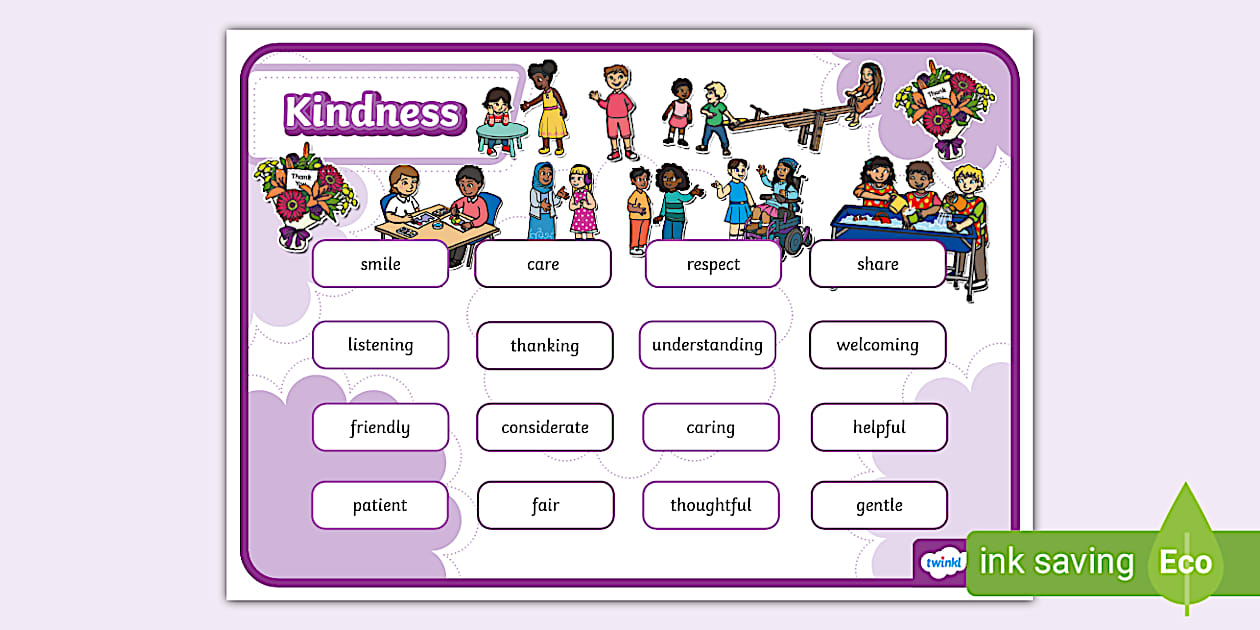 Kindness Word Mat - Twinkl - KS1 (teacher made) - Twinkl