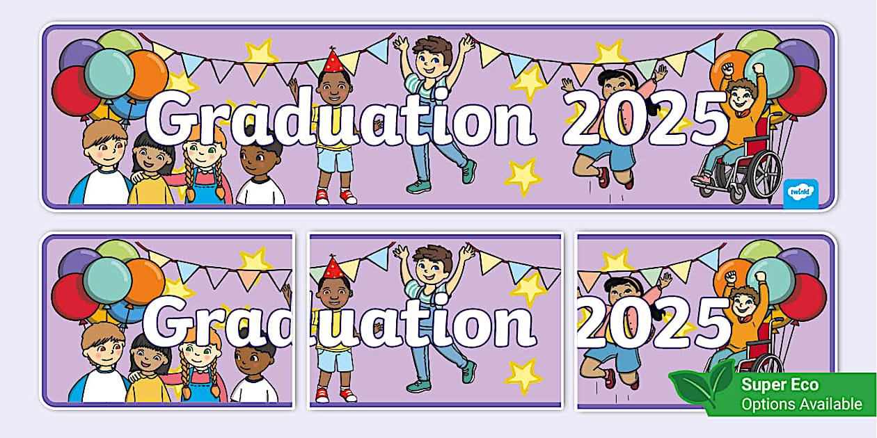 Graduation 2025 Display Banner - Twinkl