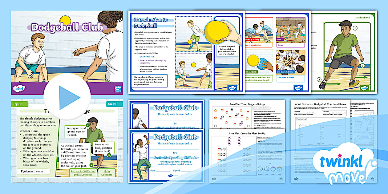 Dodgeball PE Club Pack - Twinkl Move - KS2 (teacher made)