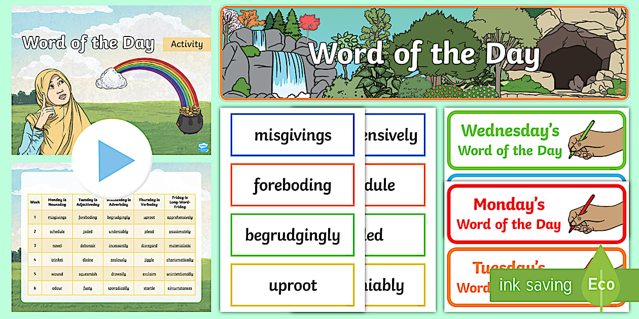 Year 4 Spring 2 Word of the Day Display Pack (teacher made)