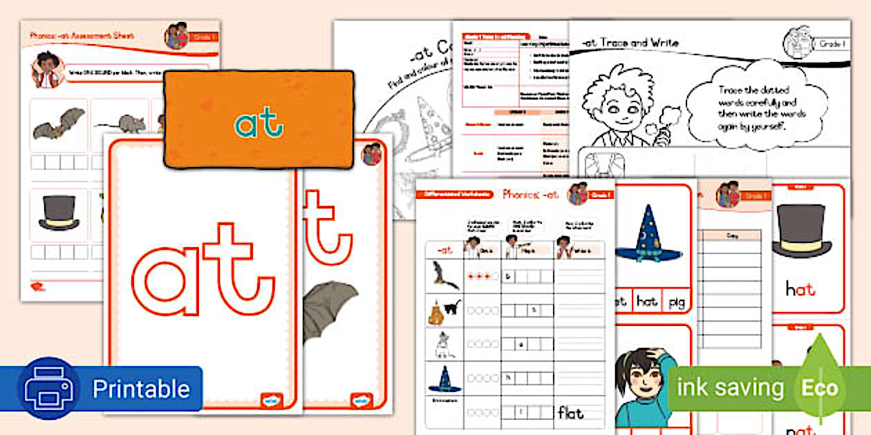 Grade 1 Phonics Pack -at