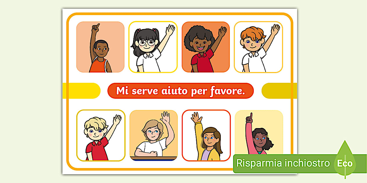 Schede per chiedere aiuto